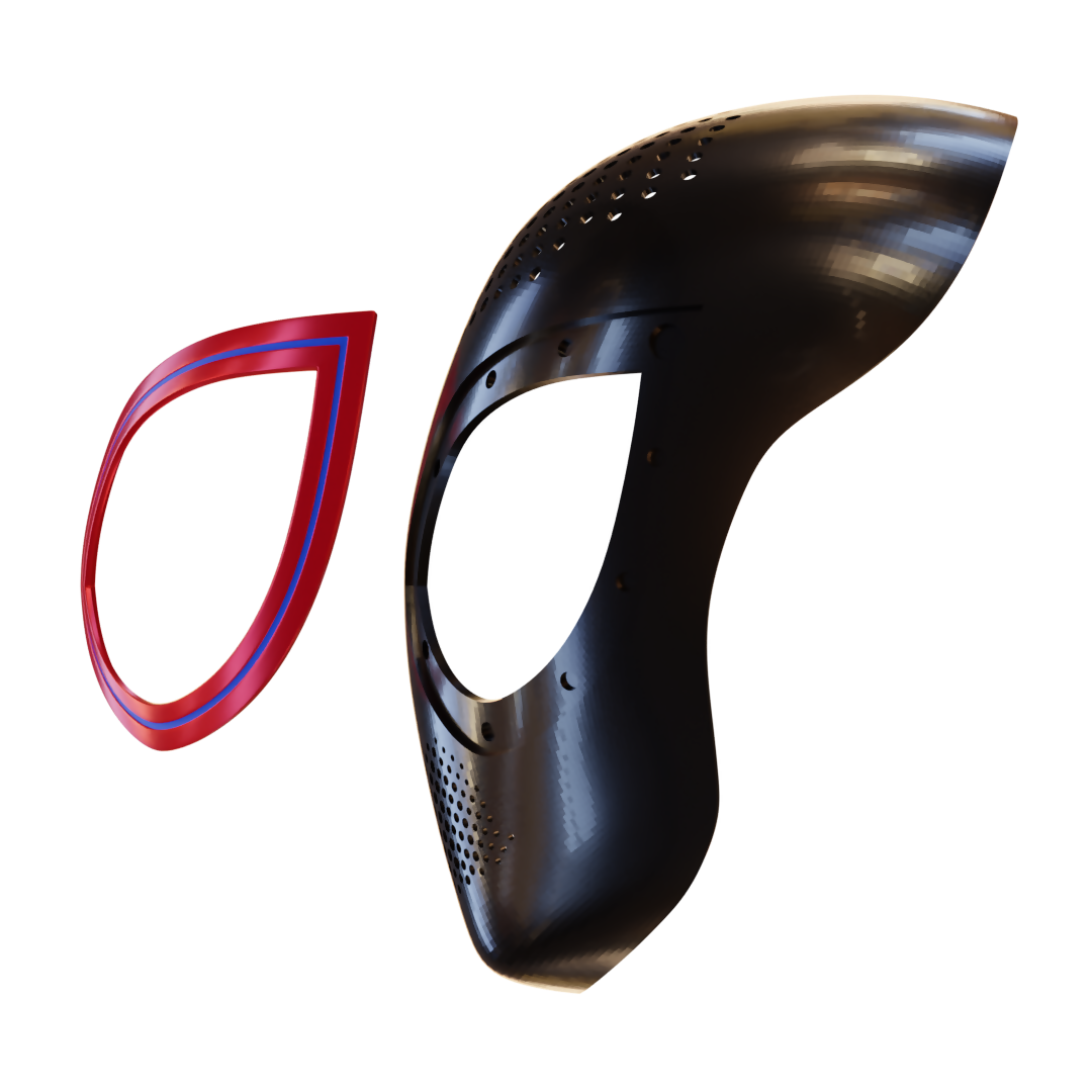 Miles Morales Faceshell - 3D Print Model – Wireframe