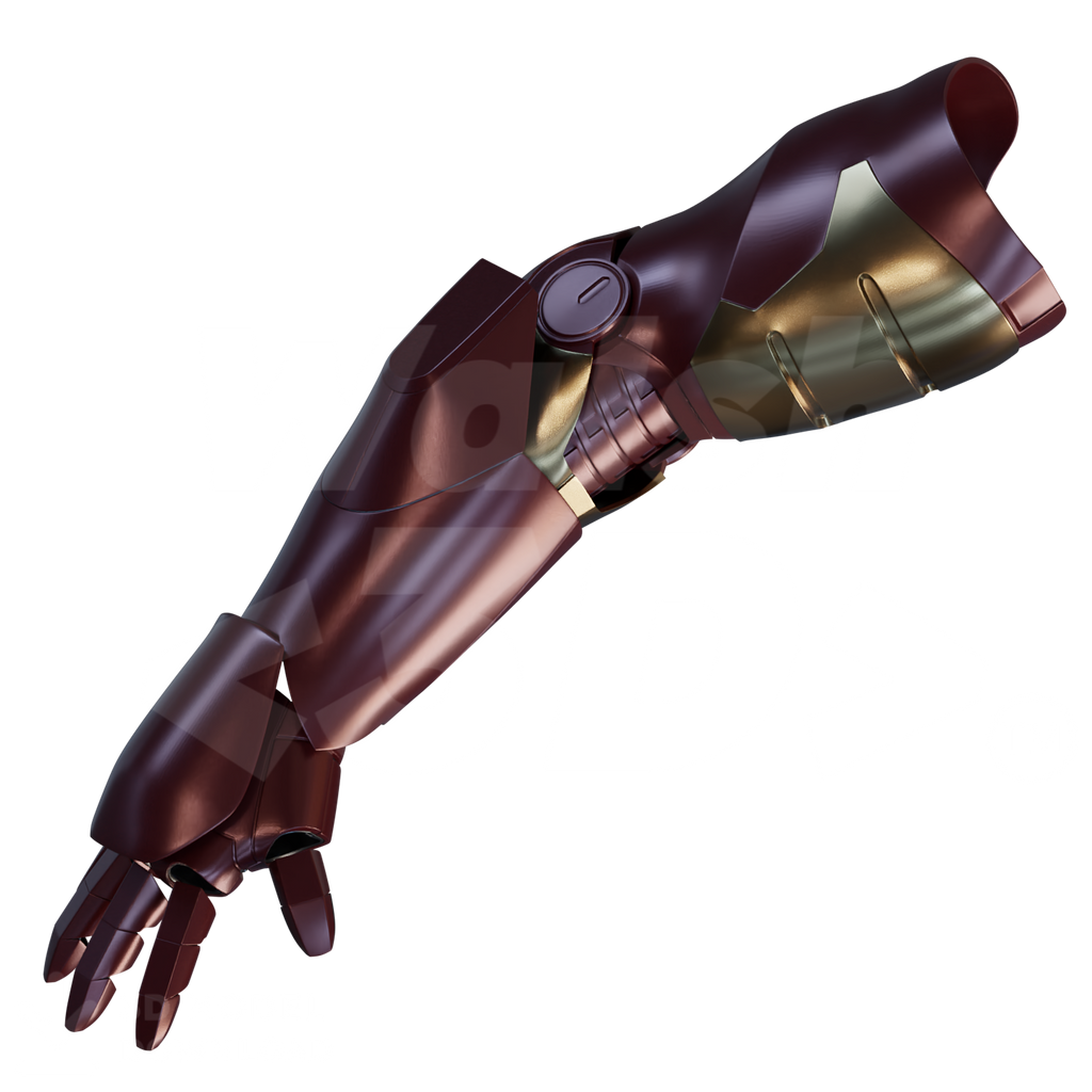 Motorized Mark 3 Arm 3D Printable Model – Wireframe