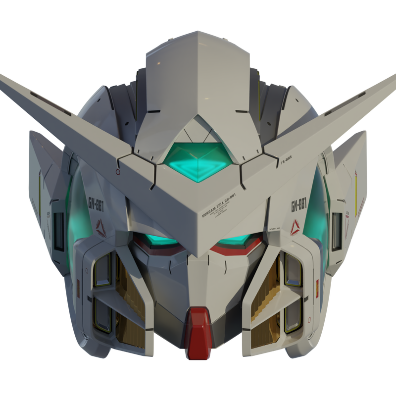 Gundam Exia Head 3D model – Wireframe