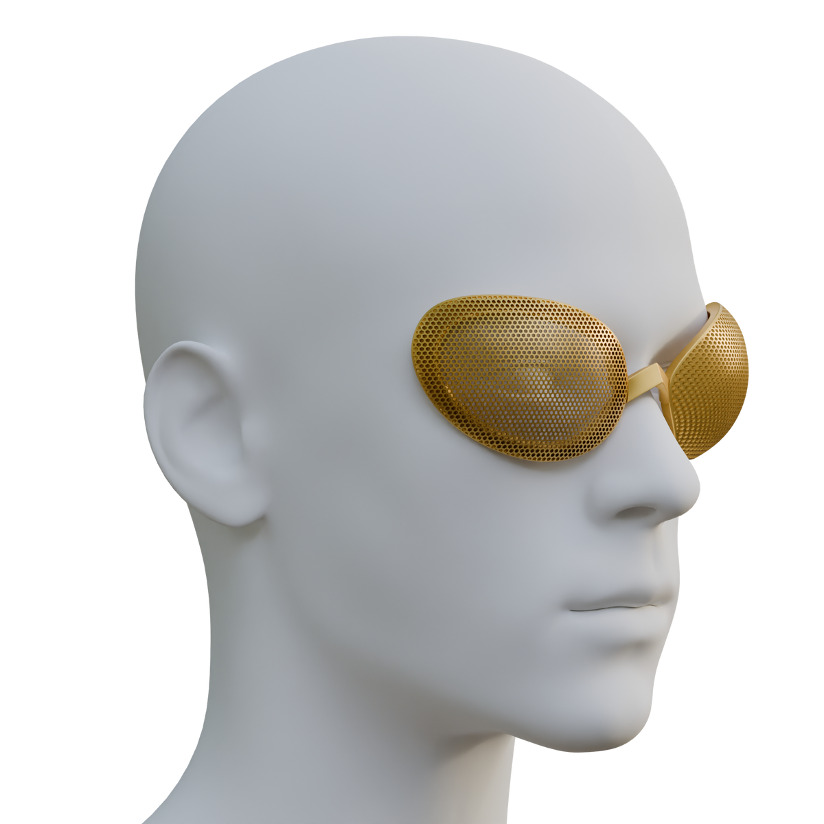 Bulletproof Goggles 3D Printable Model – Wireframe