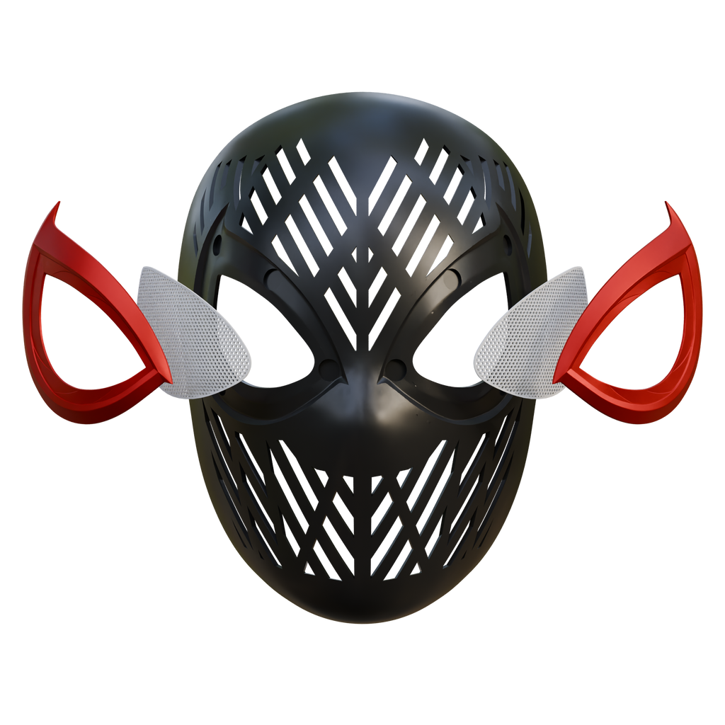 Miles Faceshell 3D printable model – Wireframe