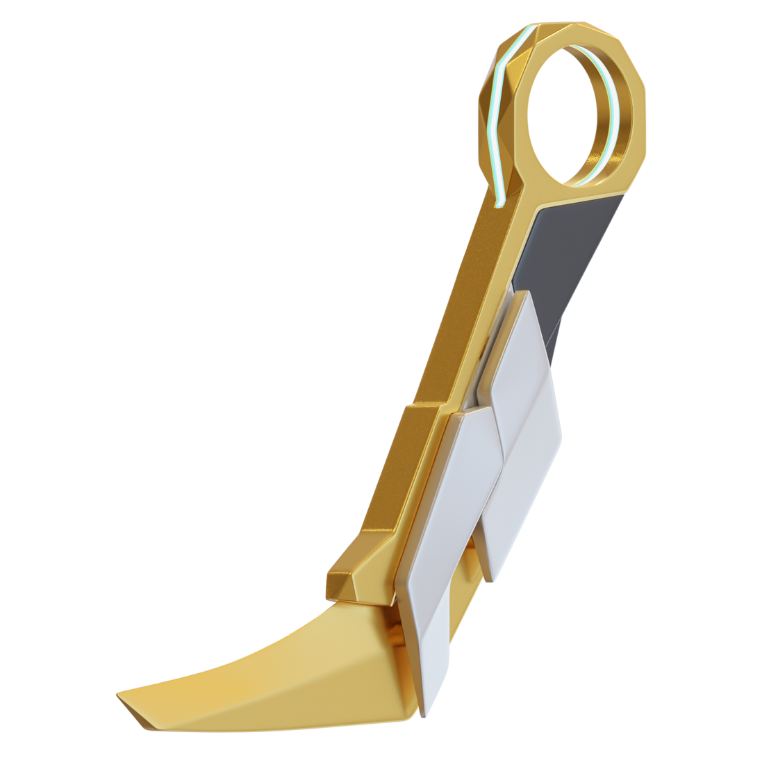 Working Prime Karambit 3D Printable Model – Wireframe