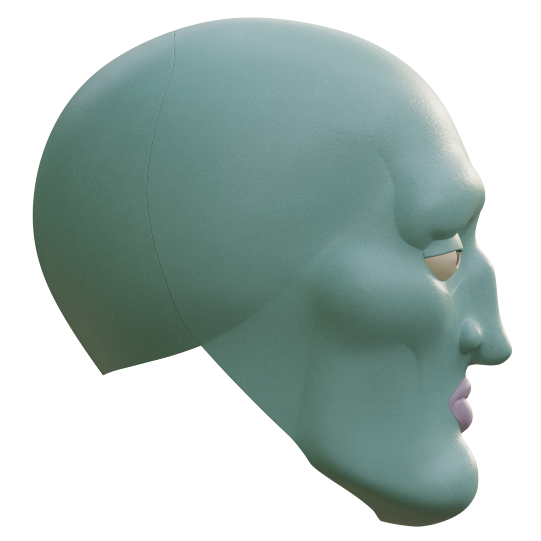 Handsome Squidward Helmet 3D Print Model – Wireframe