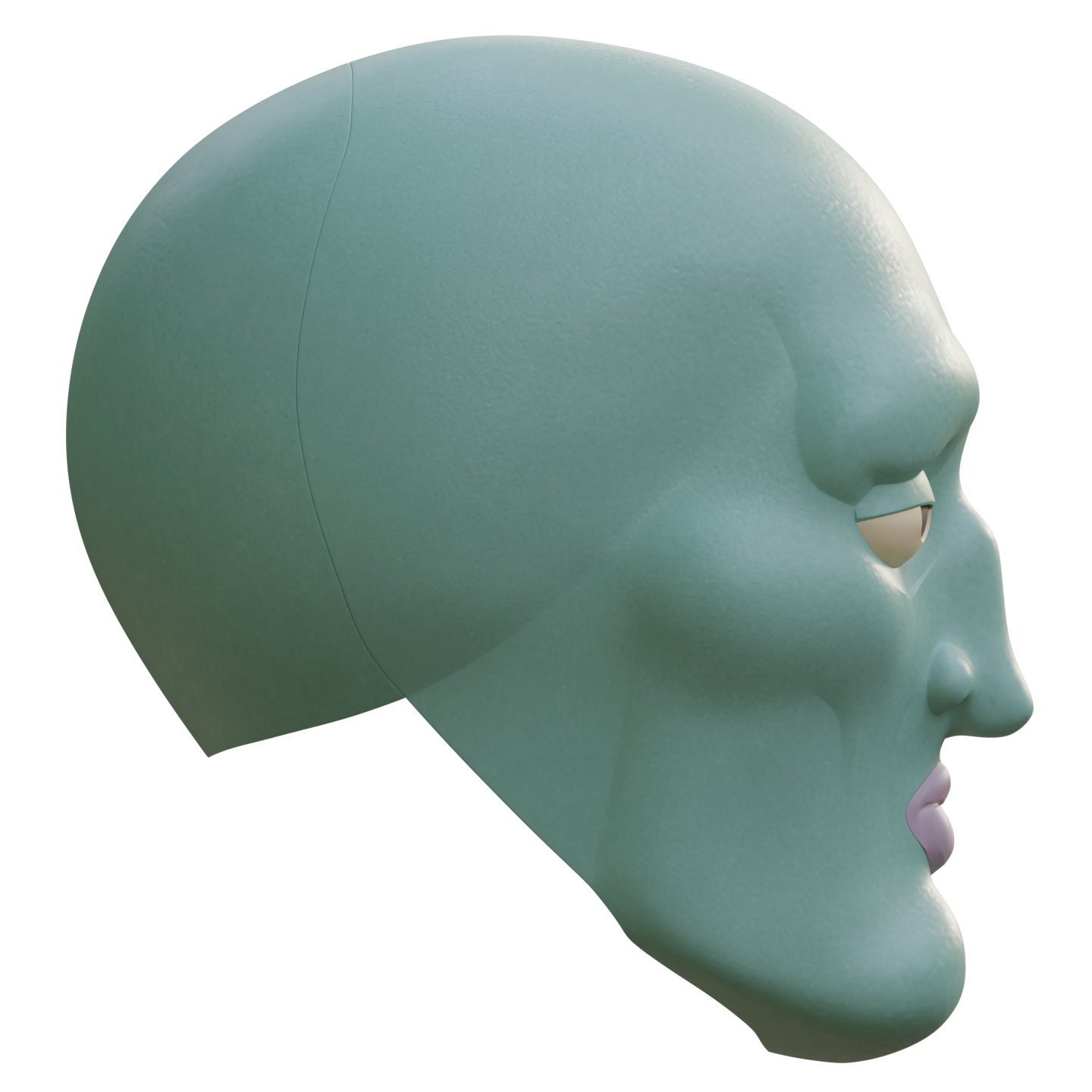 Handsome Squidward Helmet 3D Print Model – Wireframe