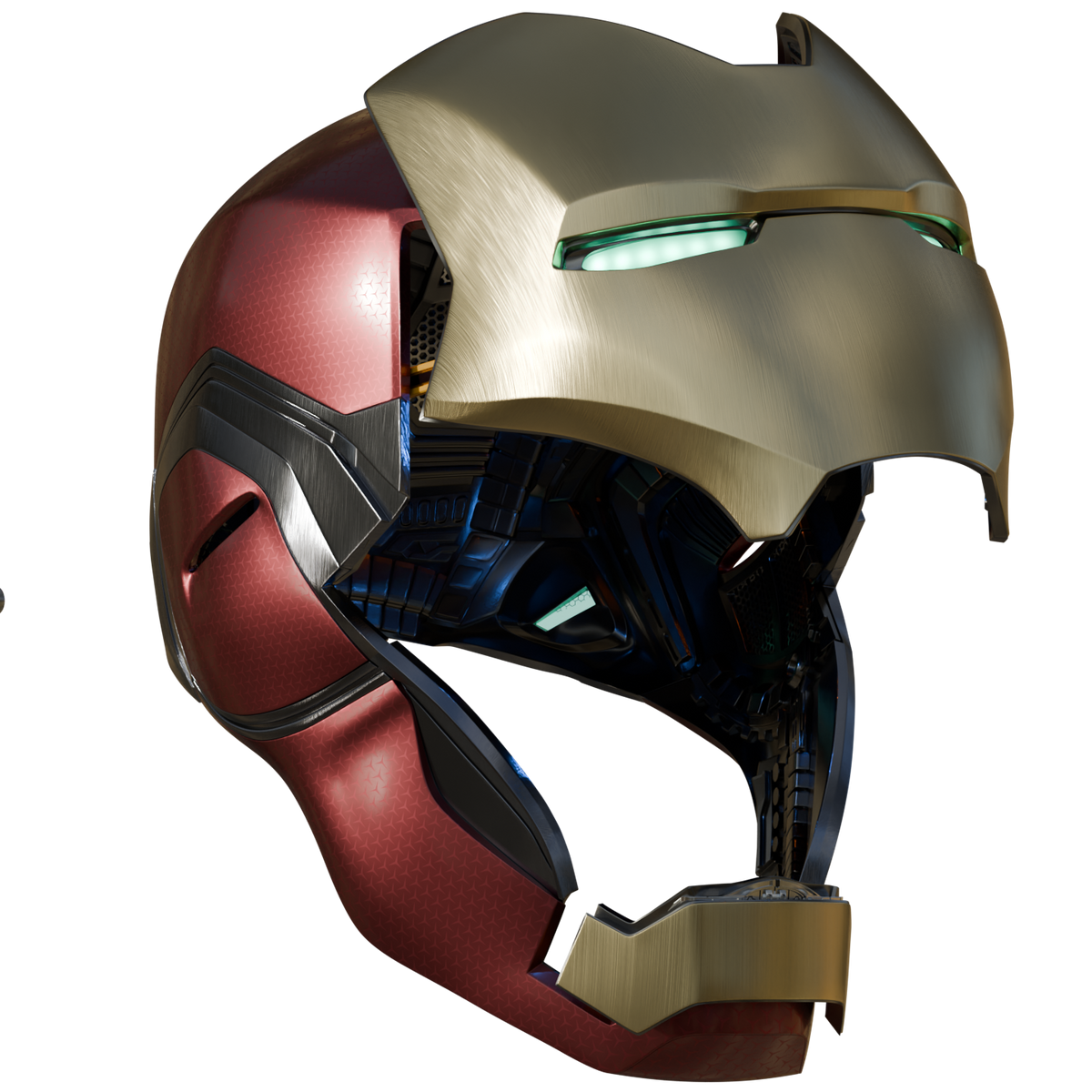 Iron Man MK 85 Helmet motorized 3D printable Model – Wireframe