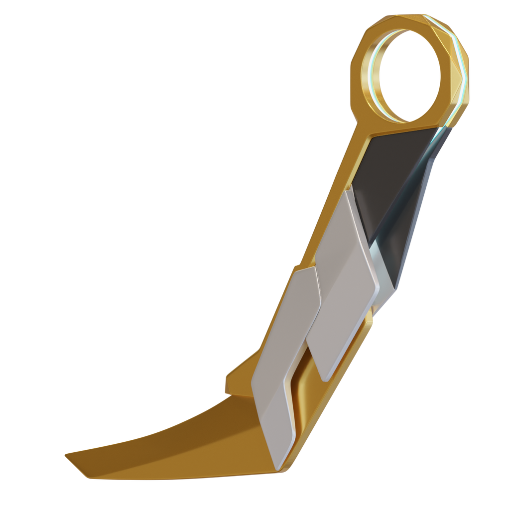 Working Prime Karambit 3D Printable Model – Wireframe