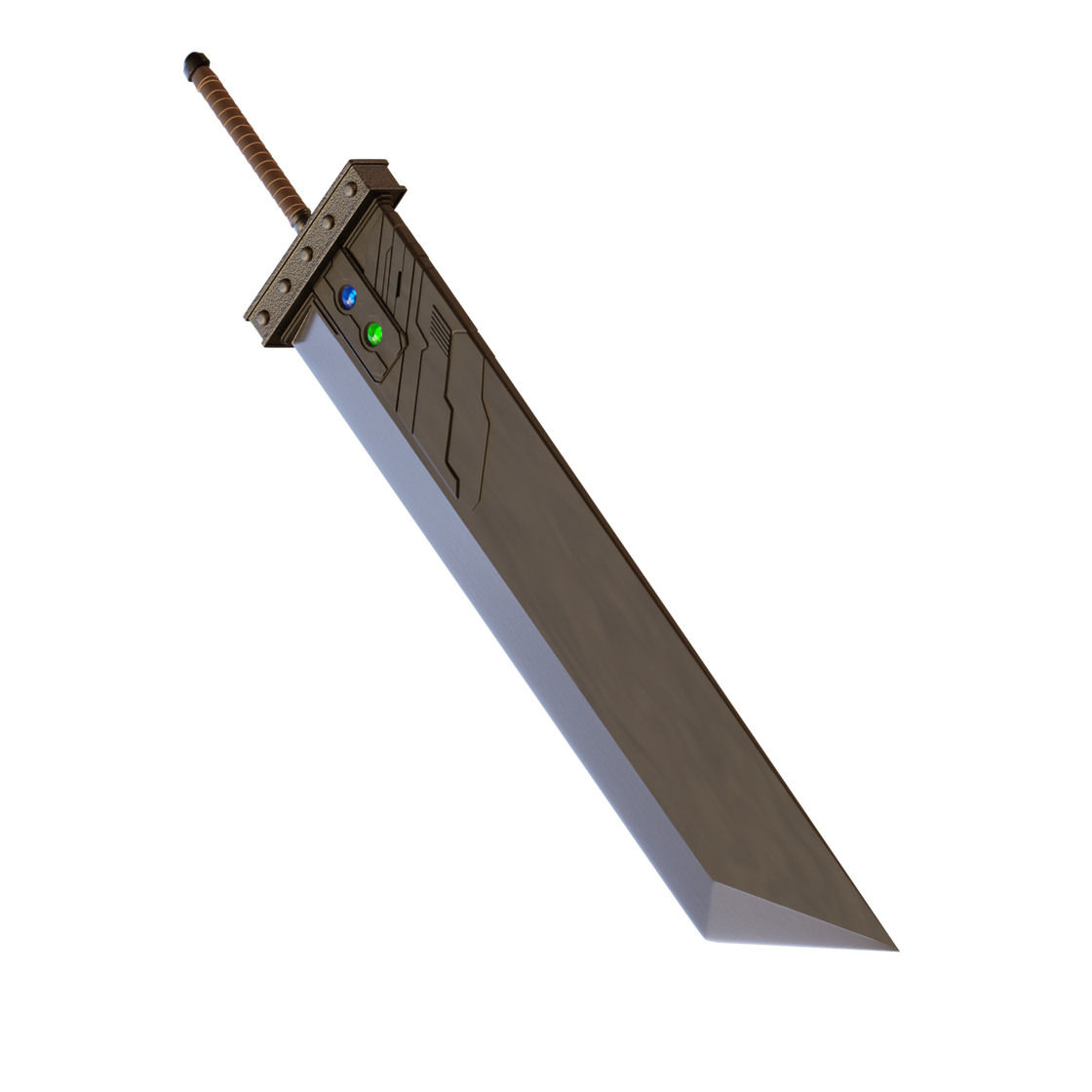 Final Fantasy 7 Remake Buster Sword 3D Model – Wireframe