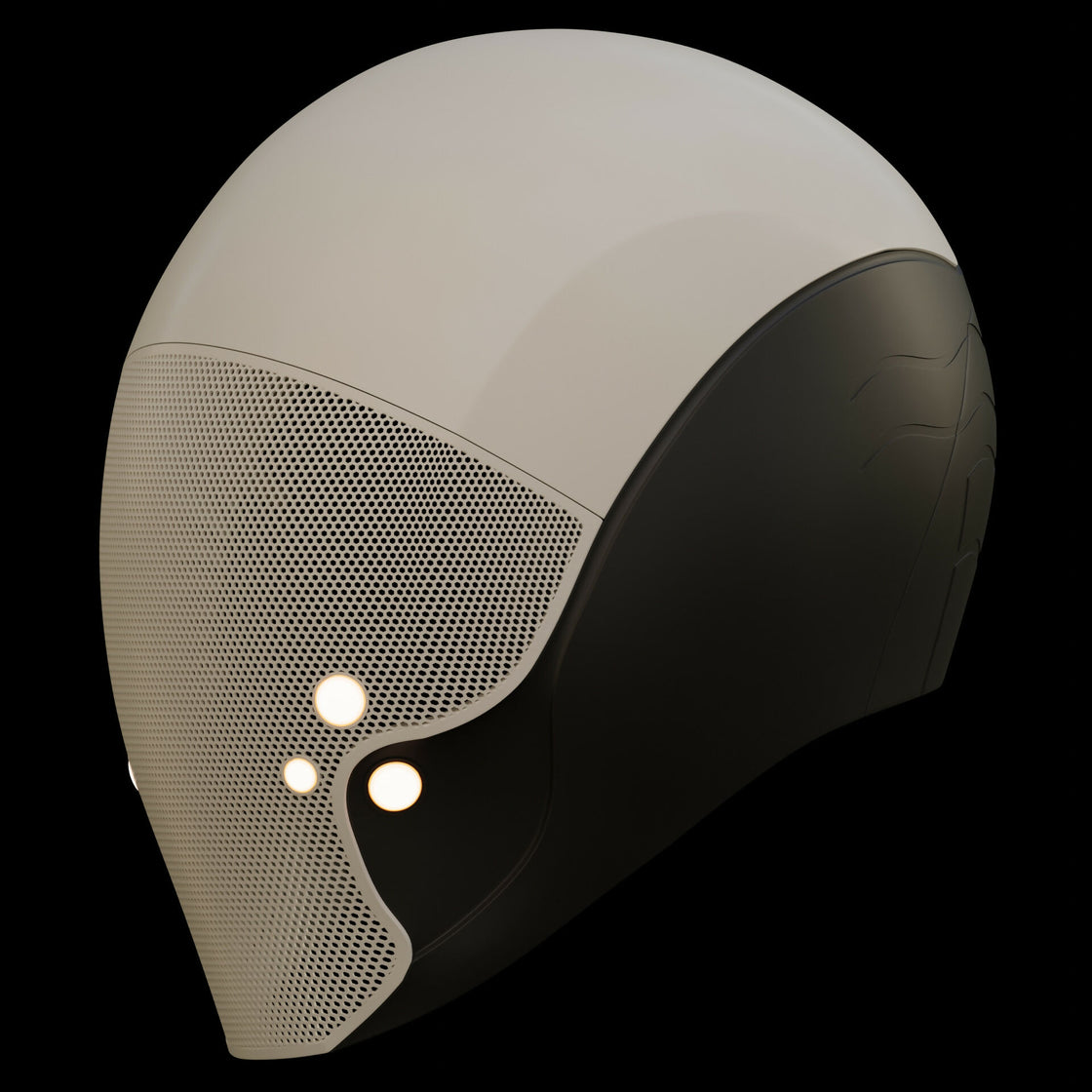 Ghost Thunderbolts Mask 3D Model – Wireframe