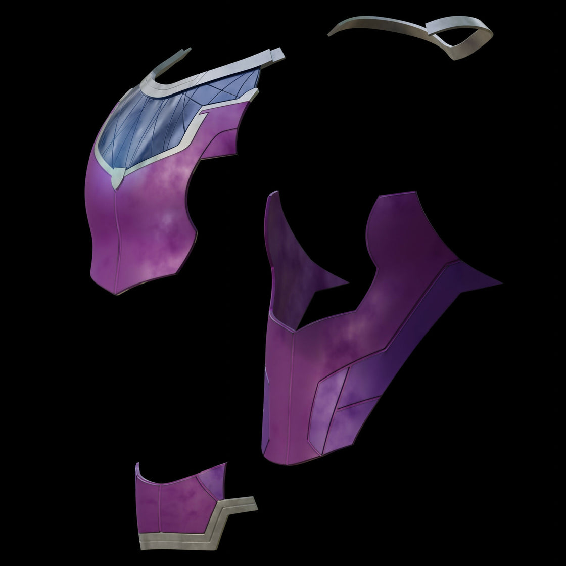 Gambit Armor and Boots 3D Model – Wireframe