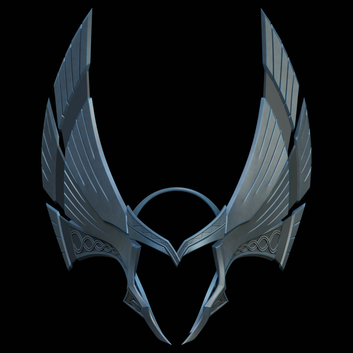 Storm Goddess of the Thunder Headset - Marvel Rivals 3D Model – Wireframe