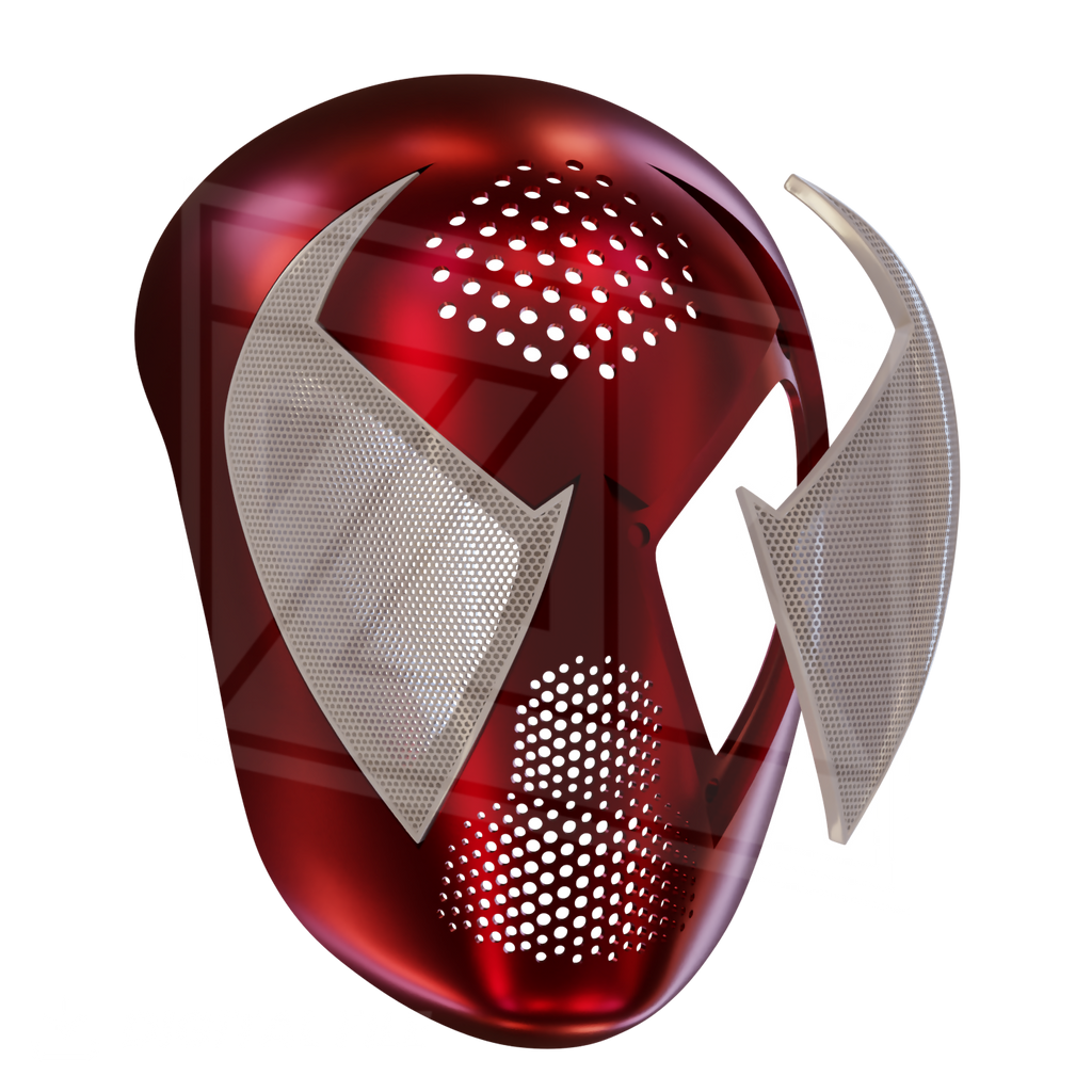 Scarlet Faceshell 3D Model – Wireframe