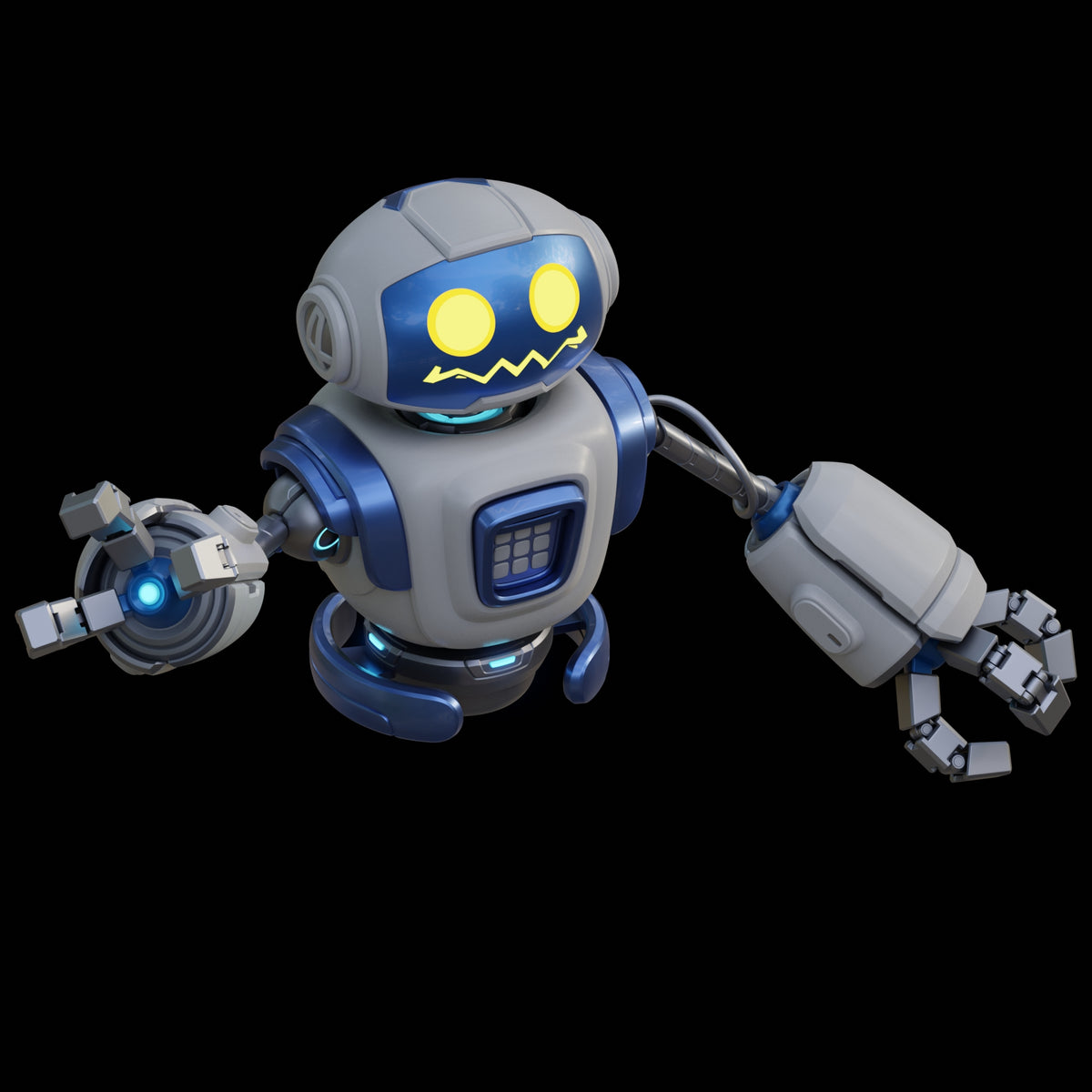 Herbie - Marvel Rivals 3D Model – Wireframe