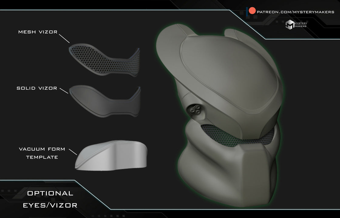 Predator Jungle hunter bio mask with working three point laser instruc ...