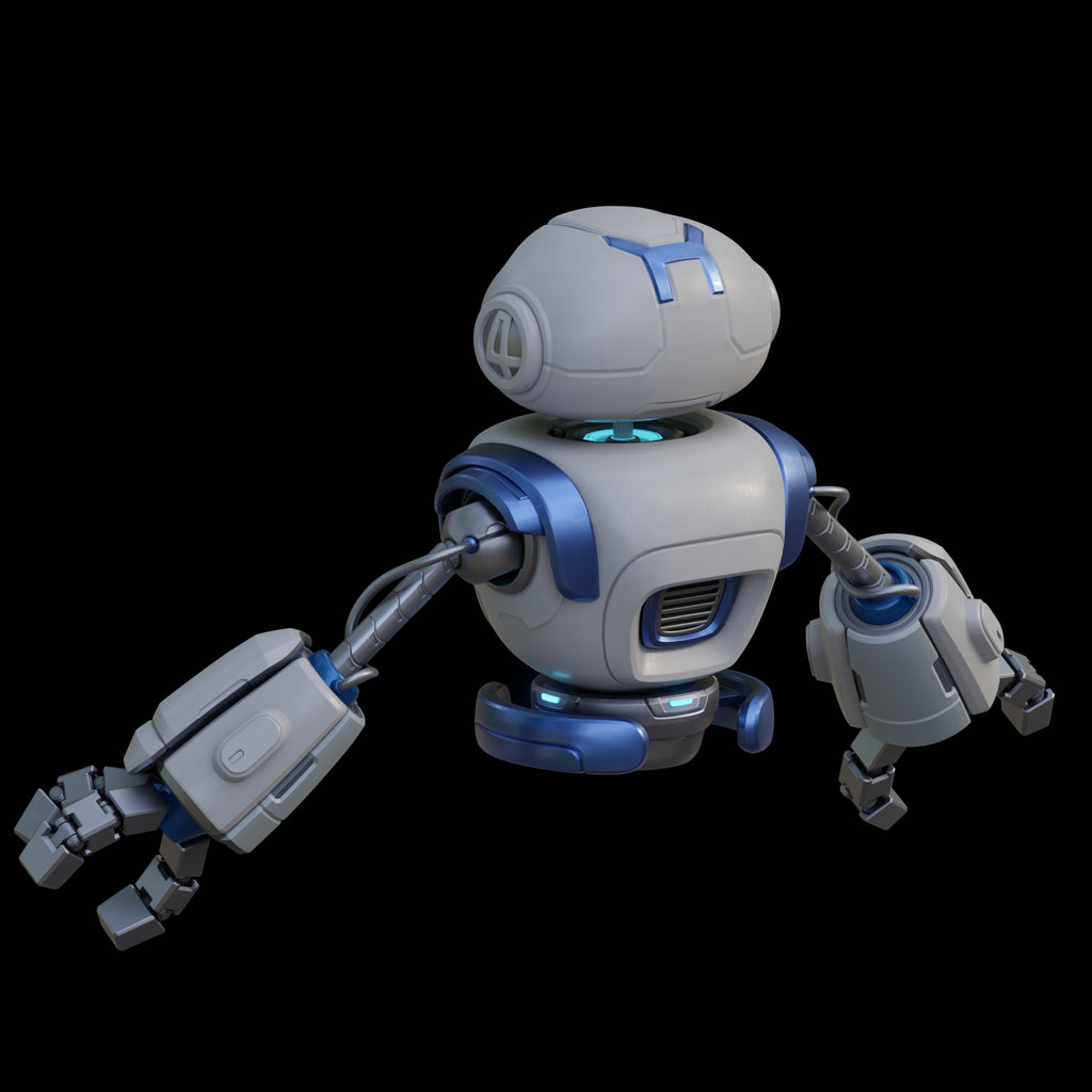 Herbie - Marvel Rivals 3D Model – Wireframe