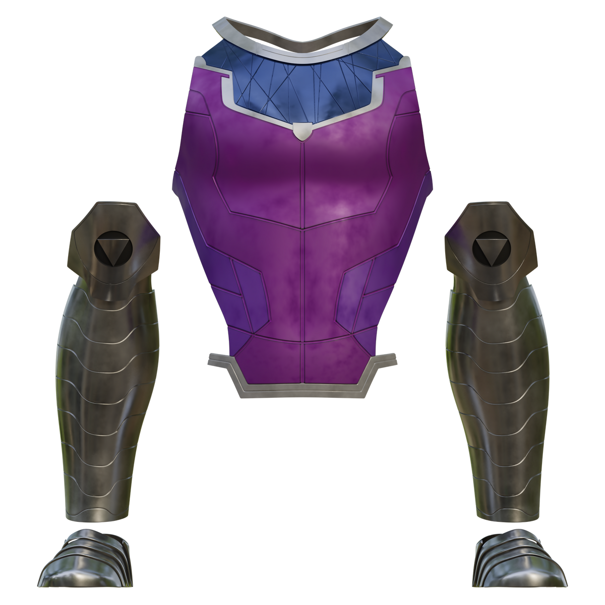 Gambit Armor and Boots 3D Model – Wireframe