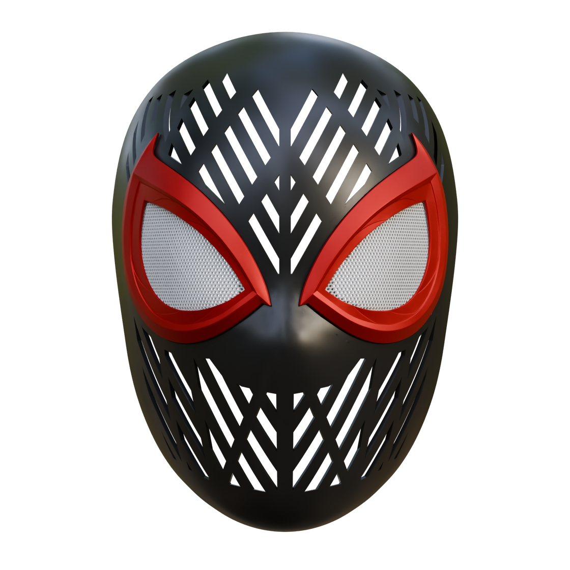 Miles Faceshell 3D printable model – Wireframe
