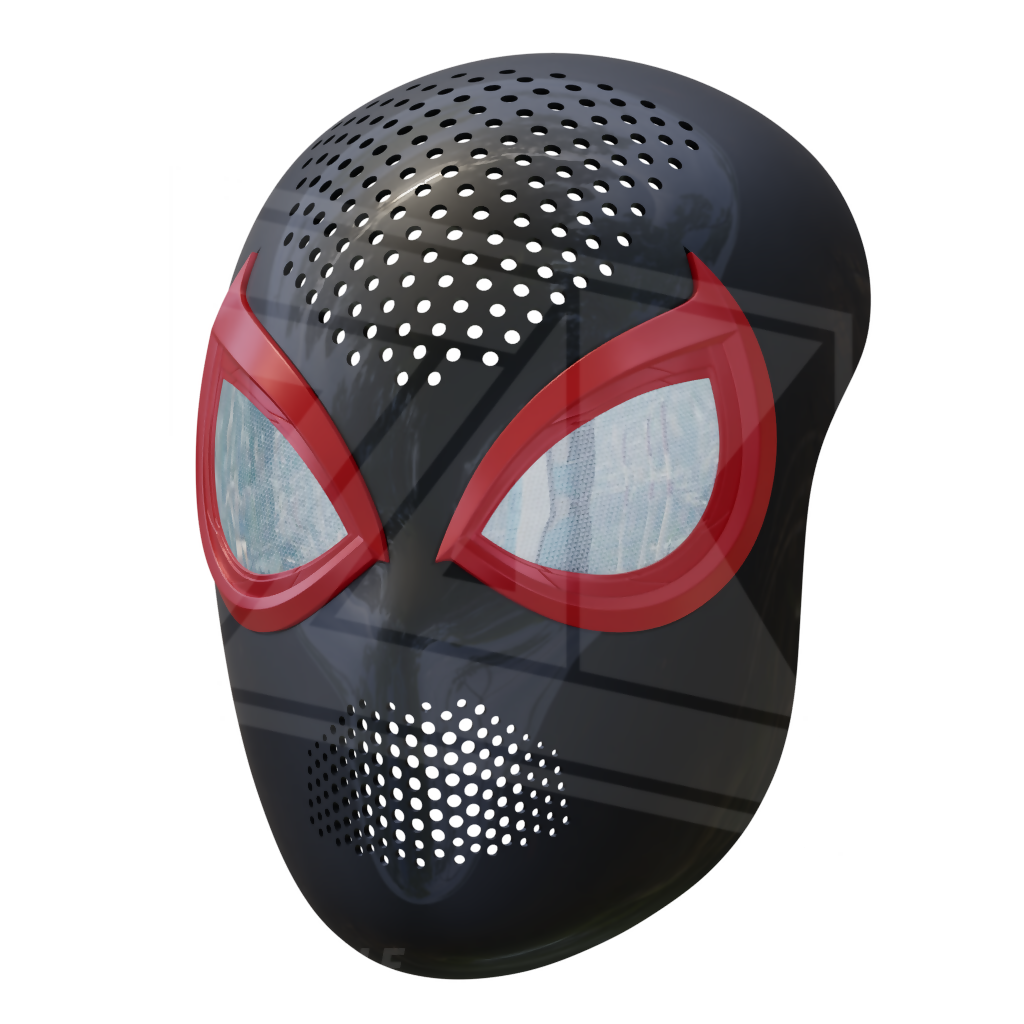 Miles Faceshell 3D Model – Wireframe