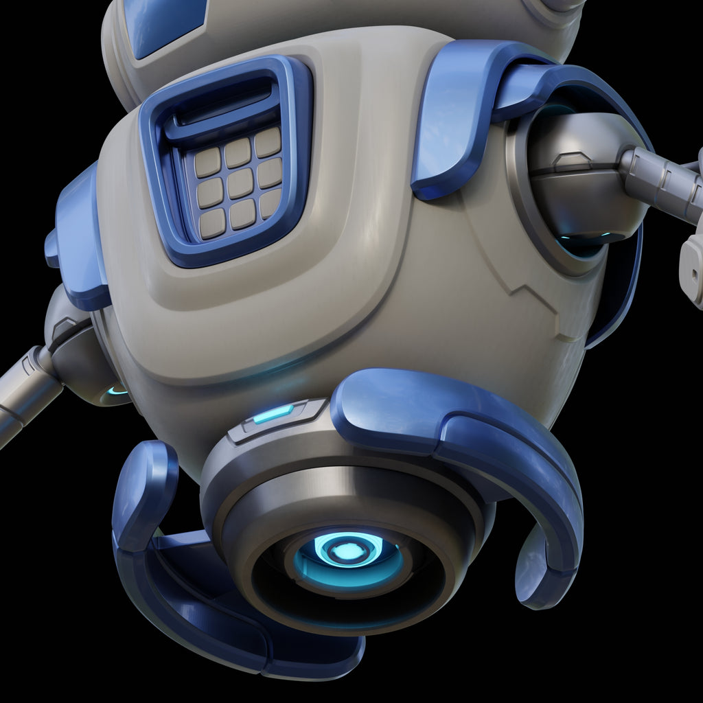 Herbie - Marvel Rivals 3D Model – Wireframe