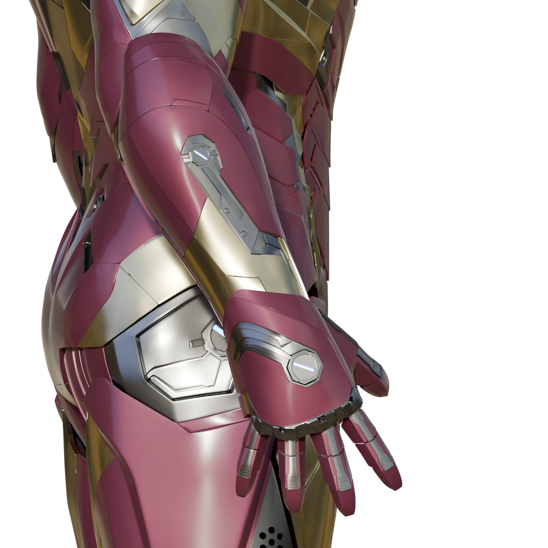 Iron Man Mk 46/47 full suit Motorized 3D printable model – Wireframe