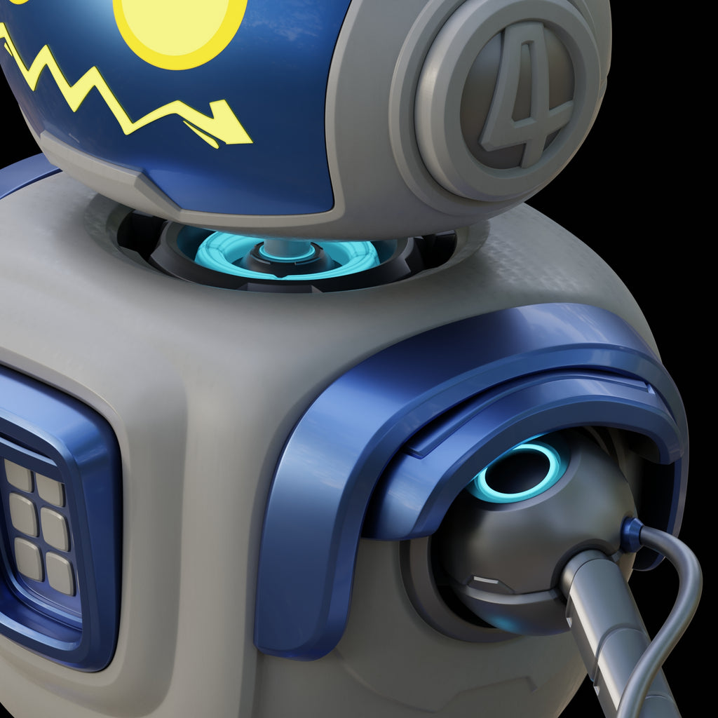 Herbie - Marvel Rivals 3D Model – Wireframe