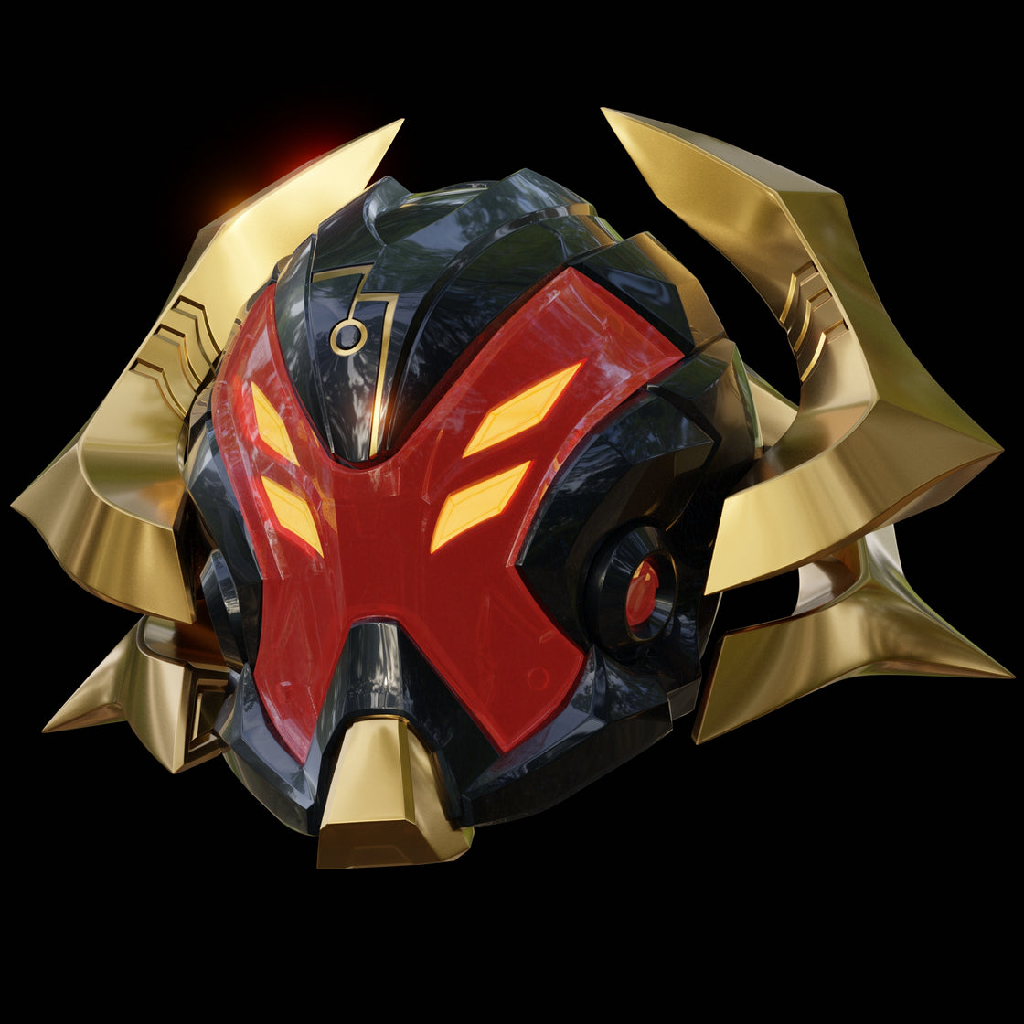 X-tron Helmet 3D Model – Wireframe