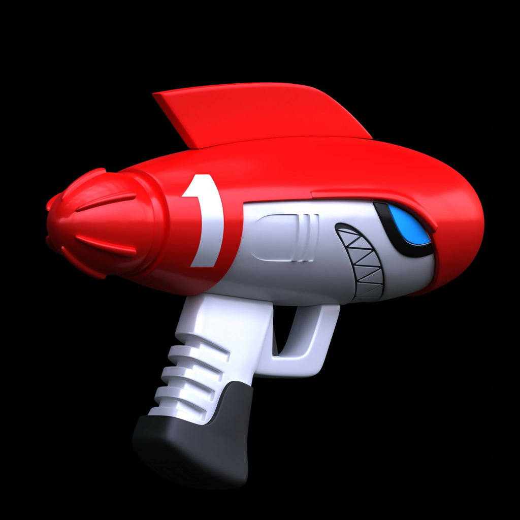 Gamma 1 Blaster - DBS Super Hero 3D Model – Wireframe