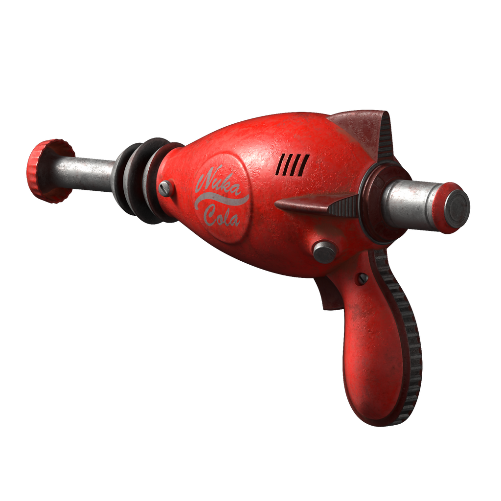 Fallout 4 Thirst Zapper Nuka-Cola Gun 3D Model – Wireframe