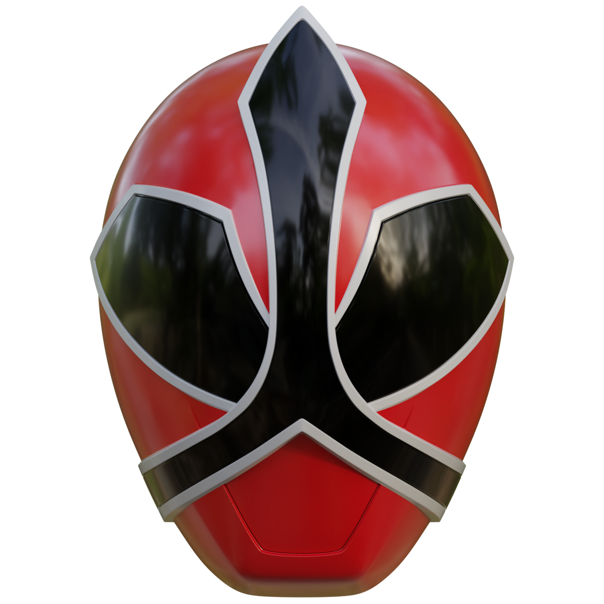 Red Samurai Power Ranger [3D Print Model] – Wireframe