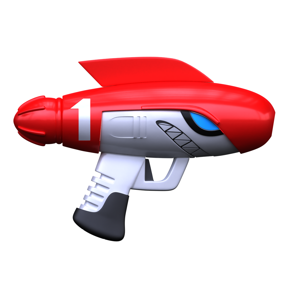 Gamma 1 Blaster - DBS Super Hero 3D Model – Wireframe