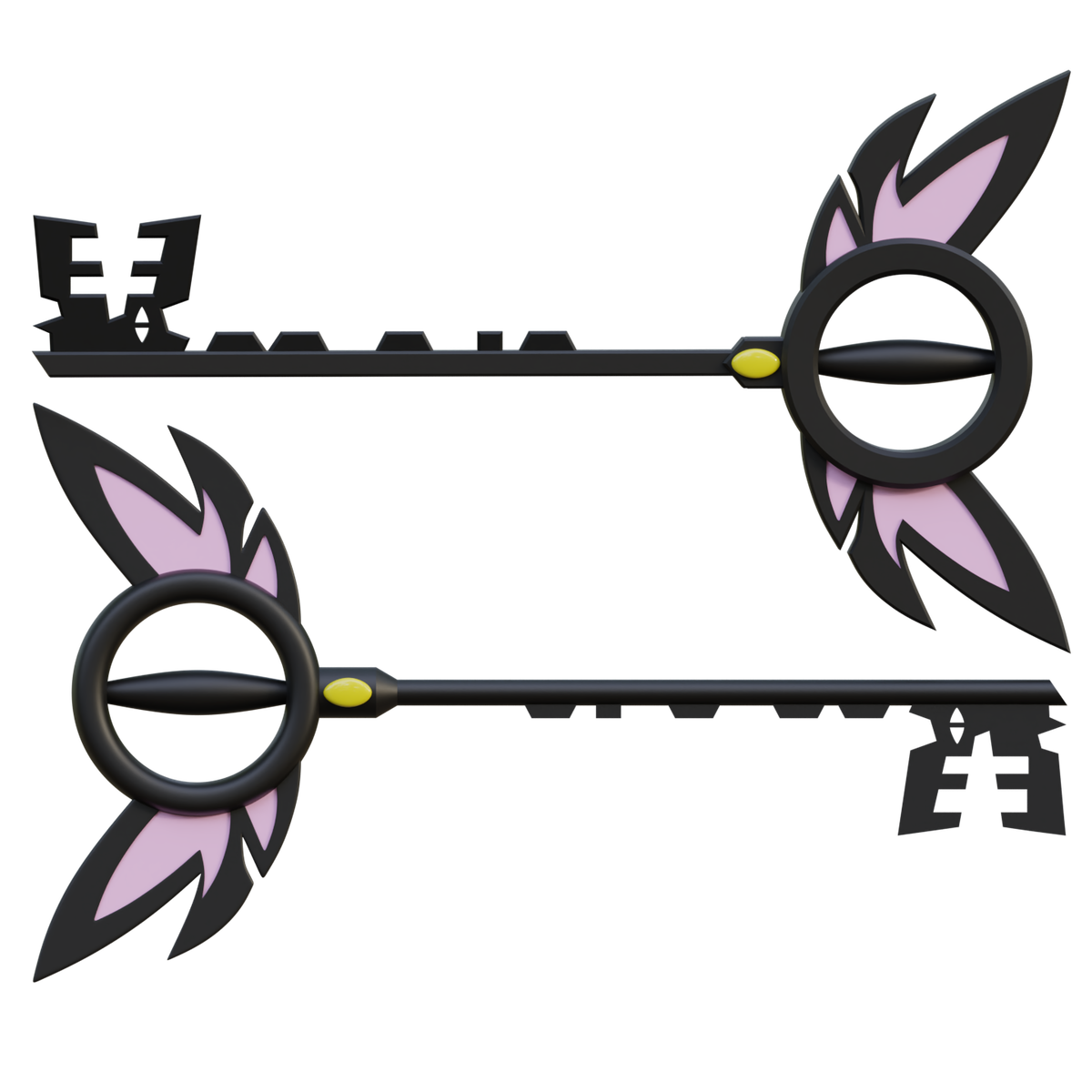 Hazbin Hotel Lucifer Keyblade 3D FIle – Wireframe