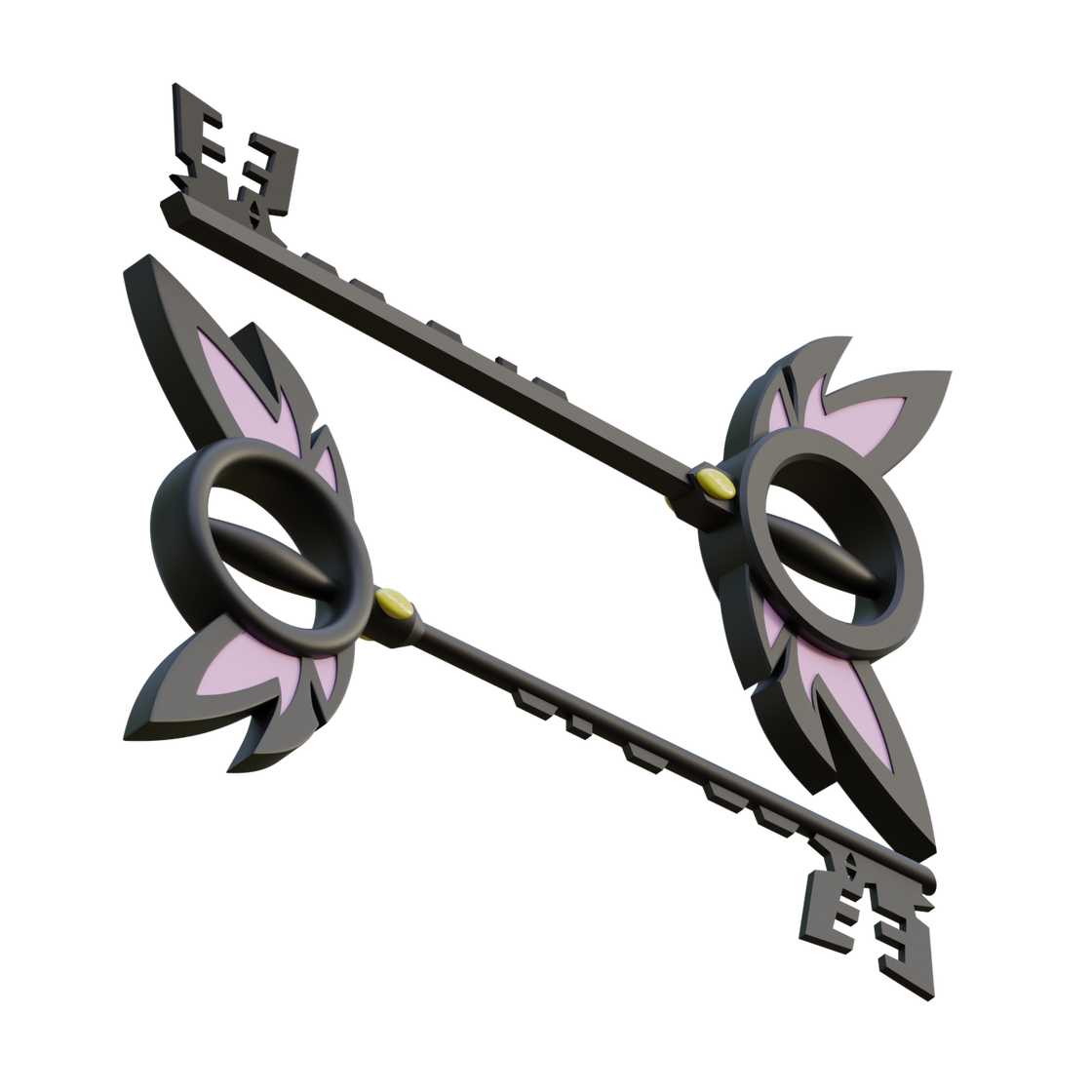 Hazbin Hotel Lucifer Keyblade 3D FIle – Wireframe