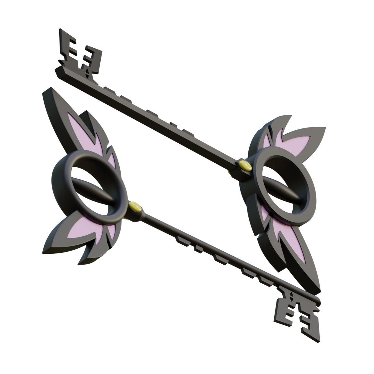 Hazbin Hotel Lucifer Keyblade 3D FIle – Wireframe
