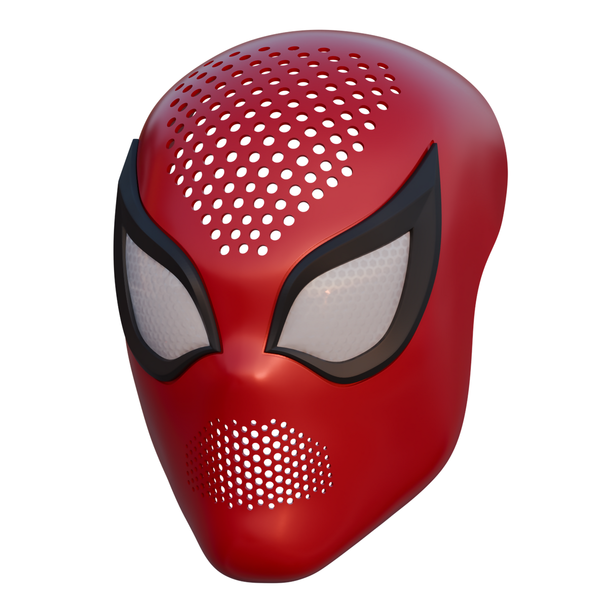 Rivals Spider-man Faceshell 3D Model – Wireframe