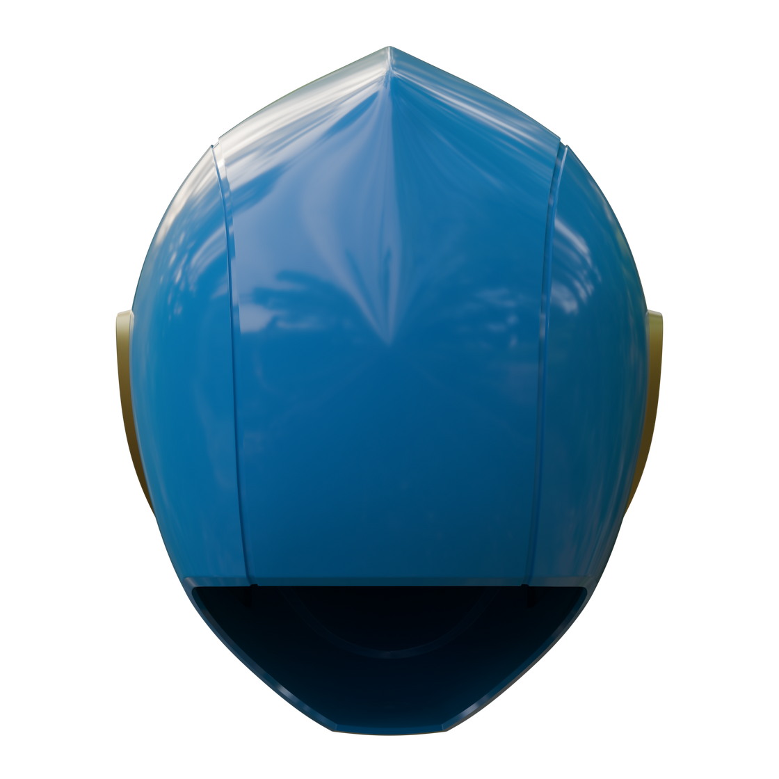 Blue Ninja Ranger Helmet 3D Model – Wireframe