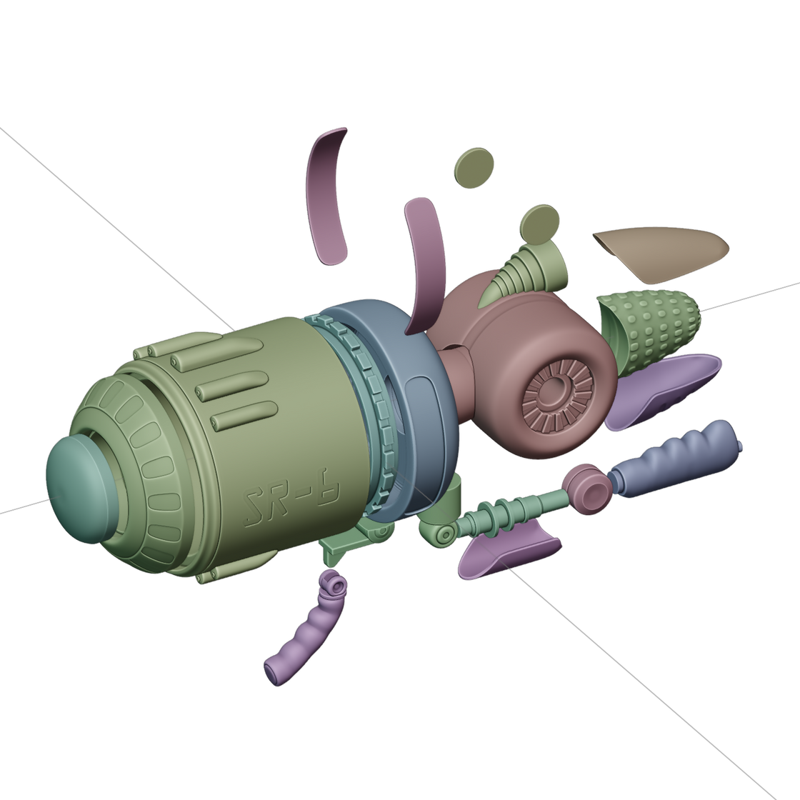 Despicable Me Shrink Ray 3D File – Wireframe
