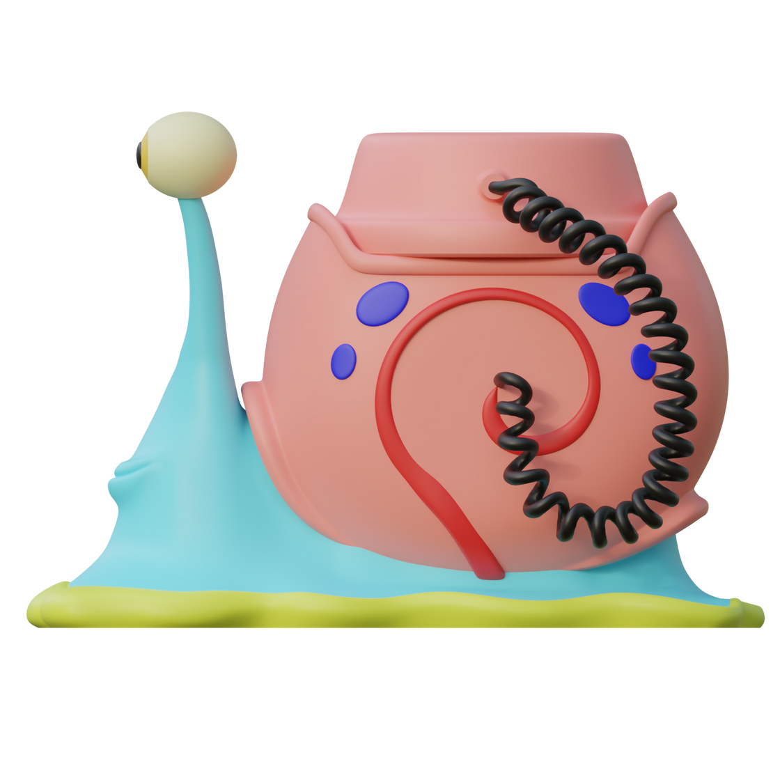 Gary the Transponder Snail 3D File – Wireframe