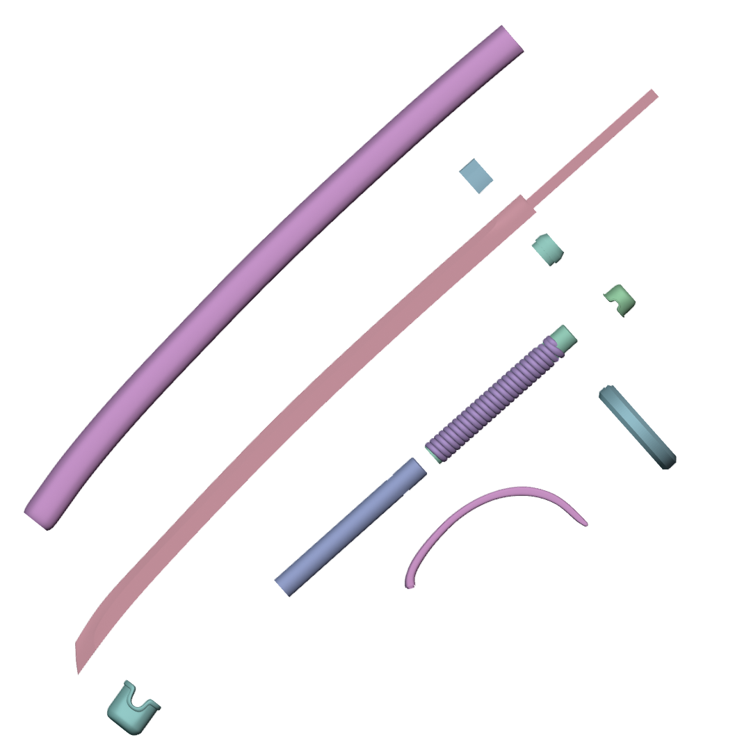 Gryphon - Shanks Saber - 3D File – Wireframe