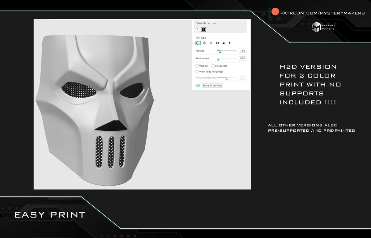 Casey Jones mask Fortnite – Wireframe