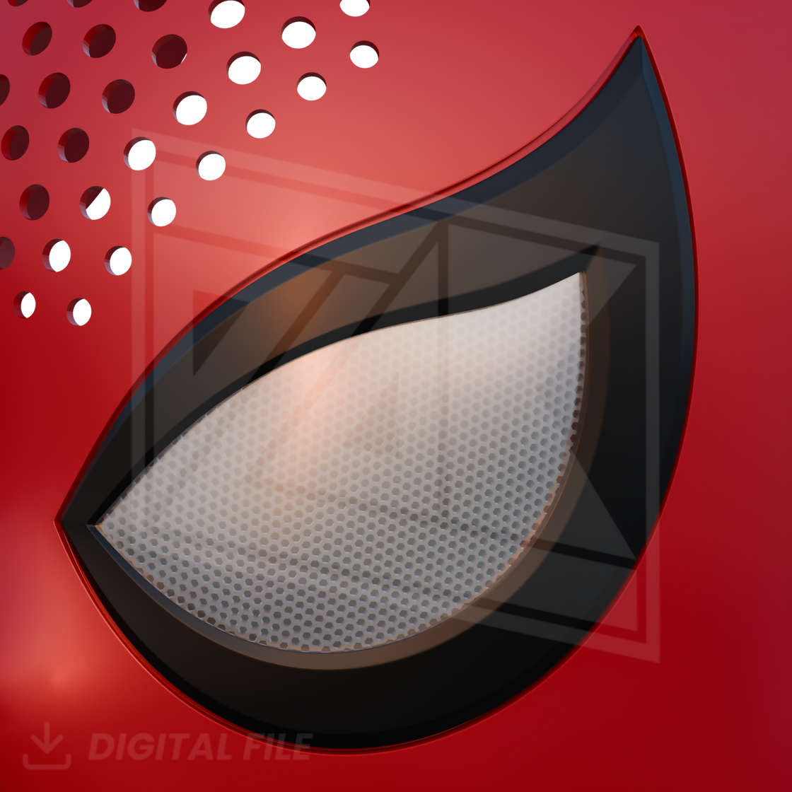 Classic A Faceshell 3D Model – Wireframe