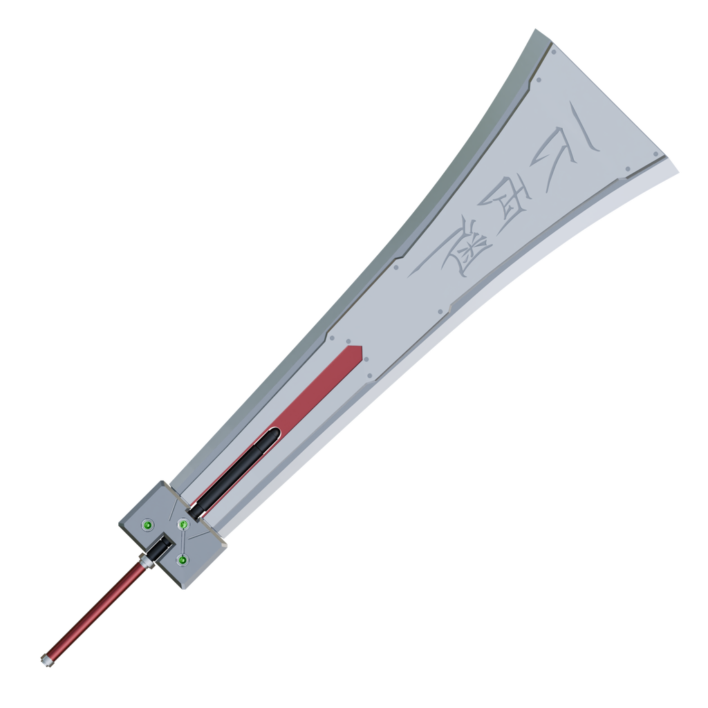 Final Fantasy 7 Remake Hardedge Sword - 3D File – Wireframe