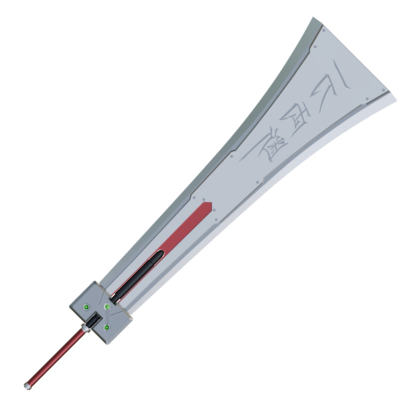 Final Fantasy 7 Remake Hardedge Sword - 3D File – Wireframe