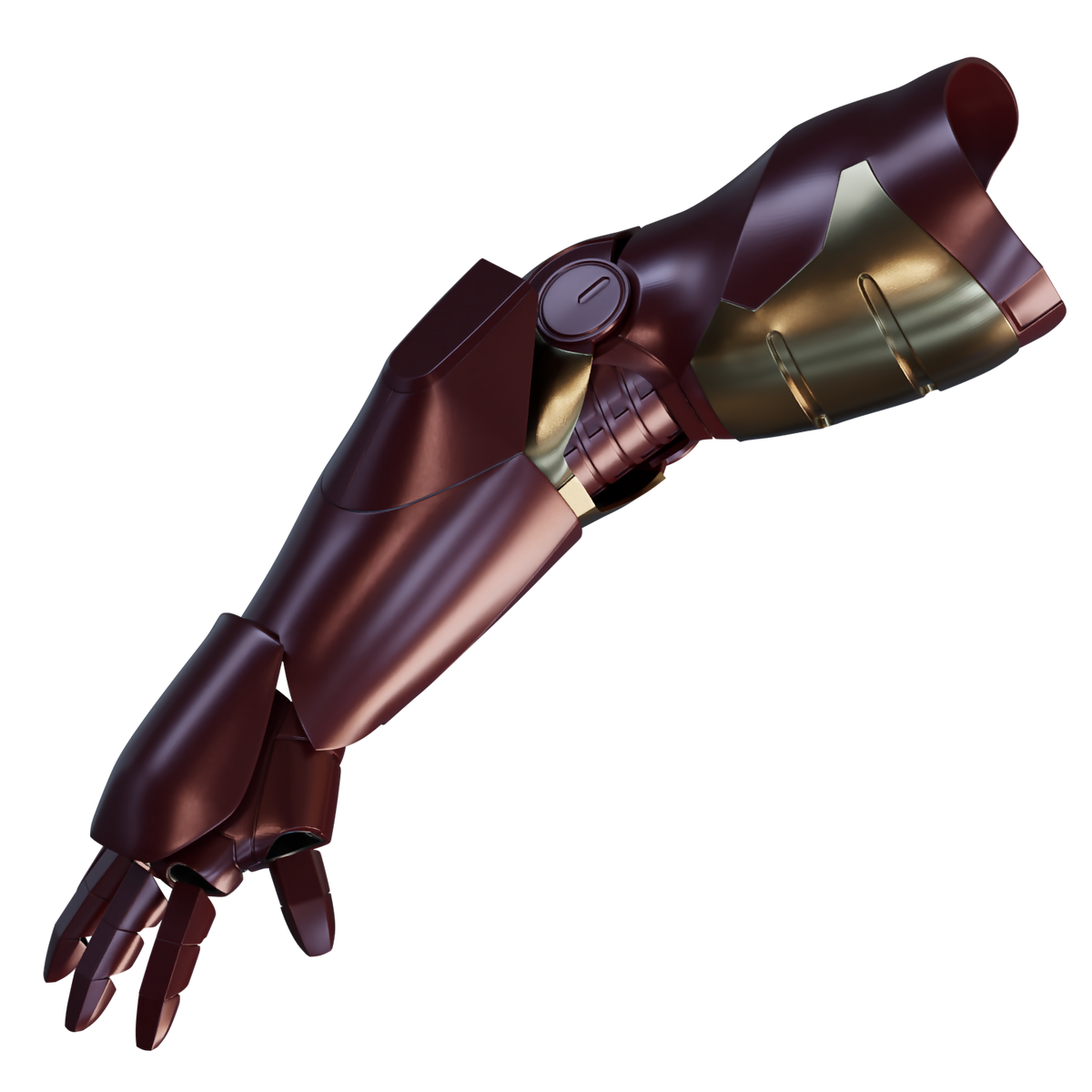 Motorized Ironman Mark 3 Arm 3D Printable Model – Wireframe