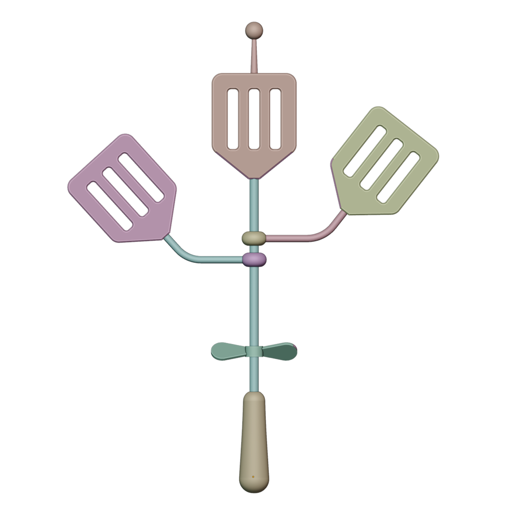 Hydrodynamic Spatula - 3D File – Wireframe