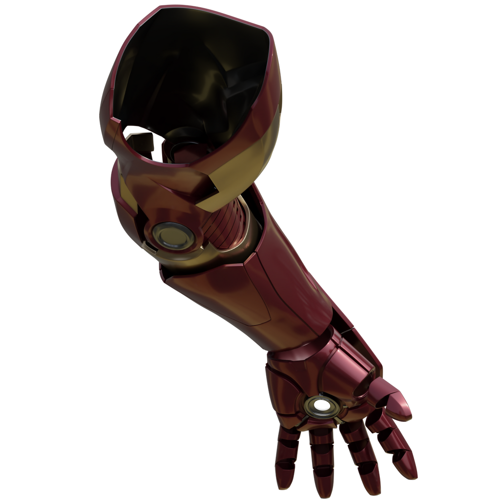 Motorized Iron-Man Mark 7 Arm [3D Model] – Wireframe
