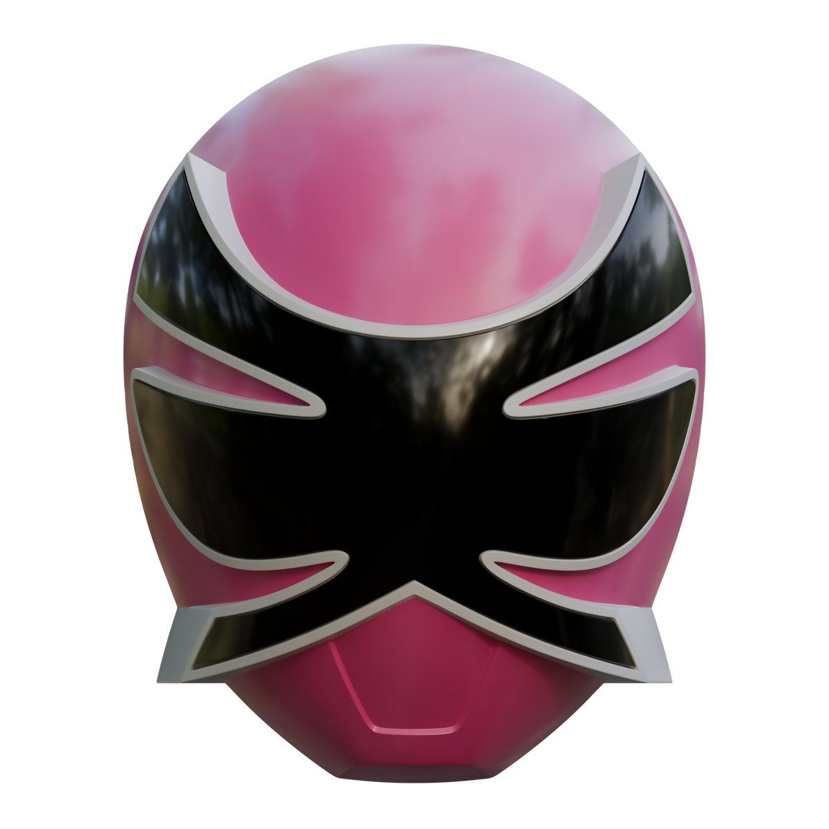 VEK3D Pink Ranger PRS Helmet File – Wireframe