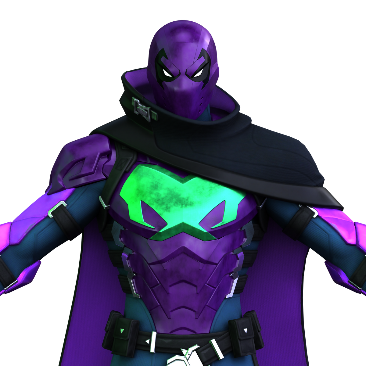The Prowler Armor Fortnite 3D Model – Wireframe