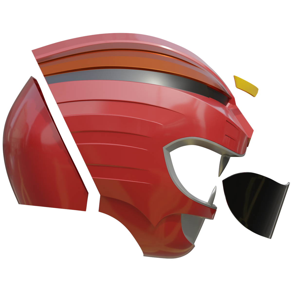 Power Rangers Wild Force Red Ranger [3D Print Model] – Wireframe