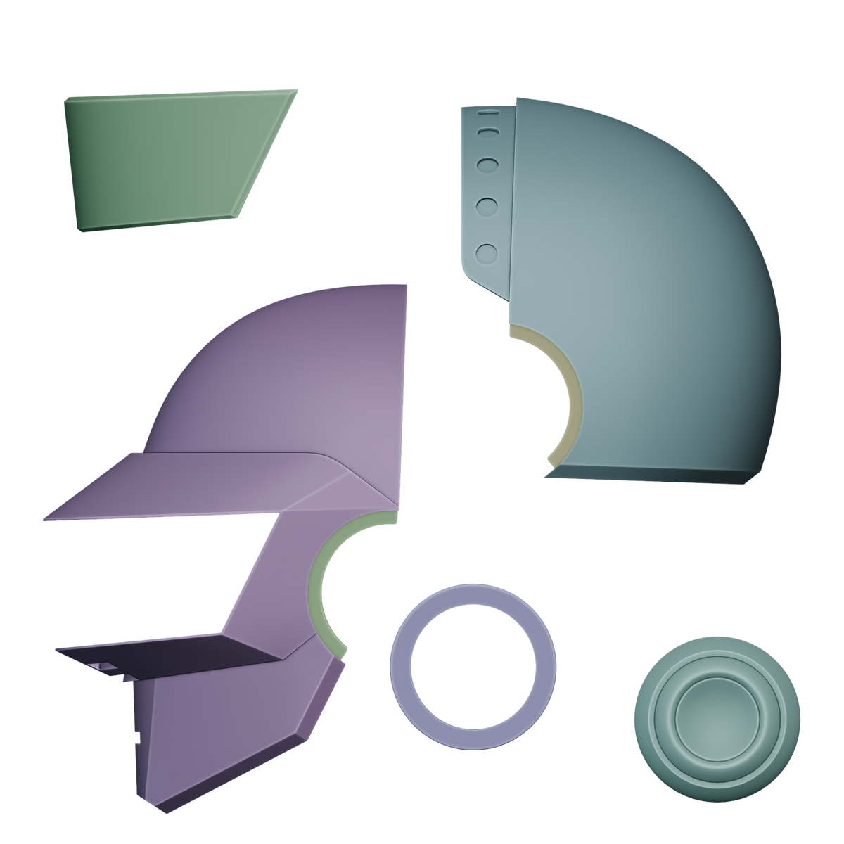 VEK3D Thomas Daft Punk Helmet File – Wireframe