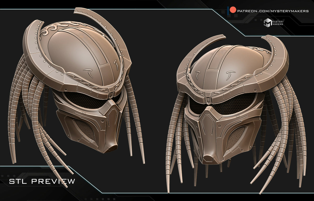Predator Samurai era helmet – Wireframe