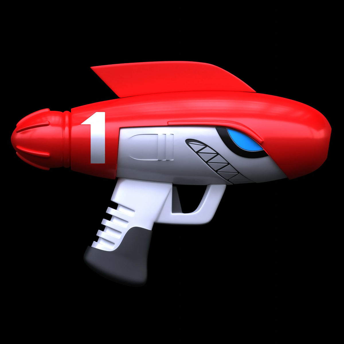 Gamma 1 Blaster - DBS Super Hero 3D Model – Wireframe